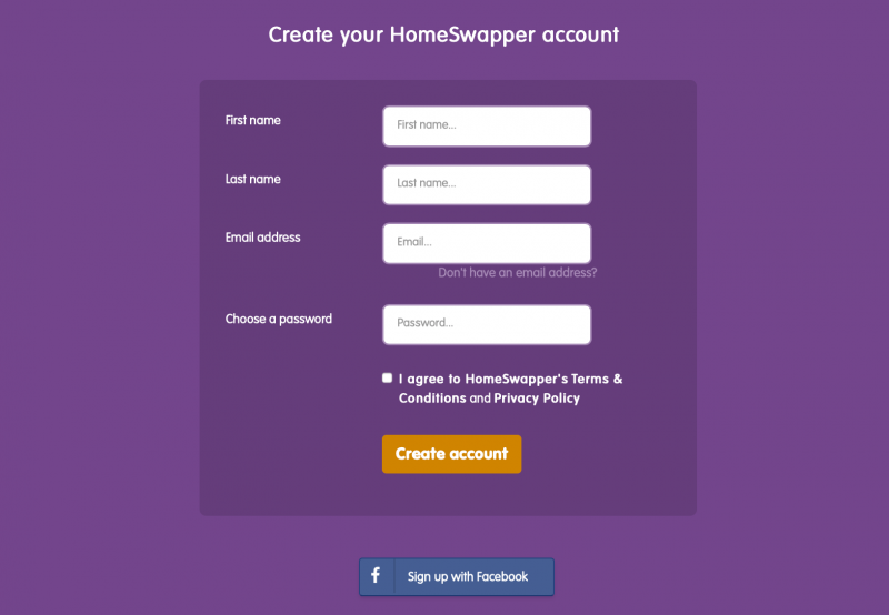 How to: Register as a HomeSwapper user - HomeSwapper